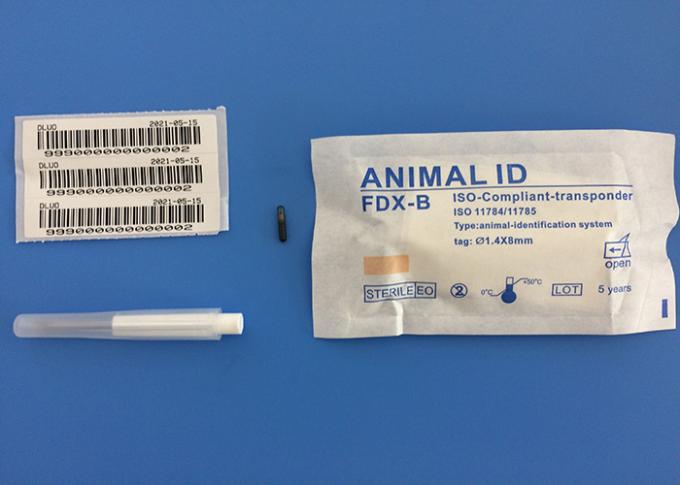1.4*8mm IP67 ISO Transponder Microchip With Reusable Injection Applicator