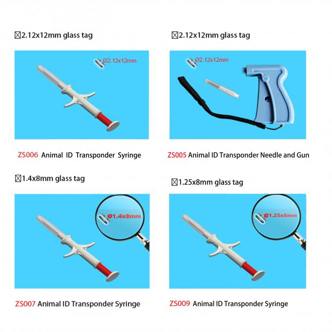 1.4*8mm ISO Transponder Microchip , Portable Pet ID Chip For Dog / Cat