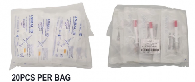 Dog RFID ISO Transponder Microchip , Pet Tracking Microchip ICAR Number