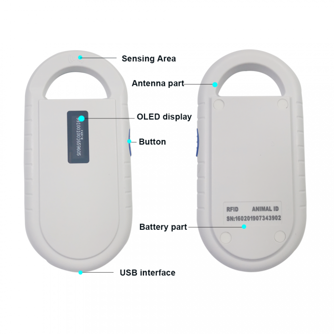 134.2khz FDX-B Reader For Read Rfid Microchip Animal Tag For Pet Clinic
