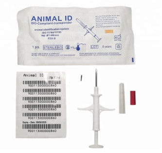 Dog RFID ISO Transponder Microchip , Pet Tracking Microchip ICAR Number