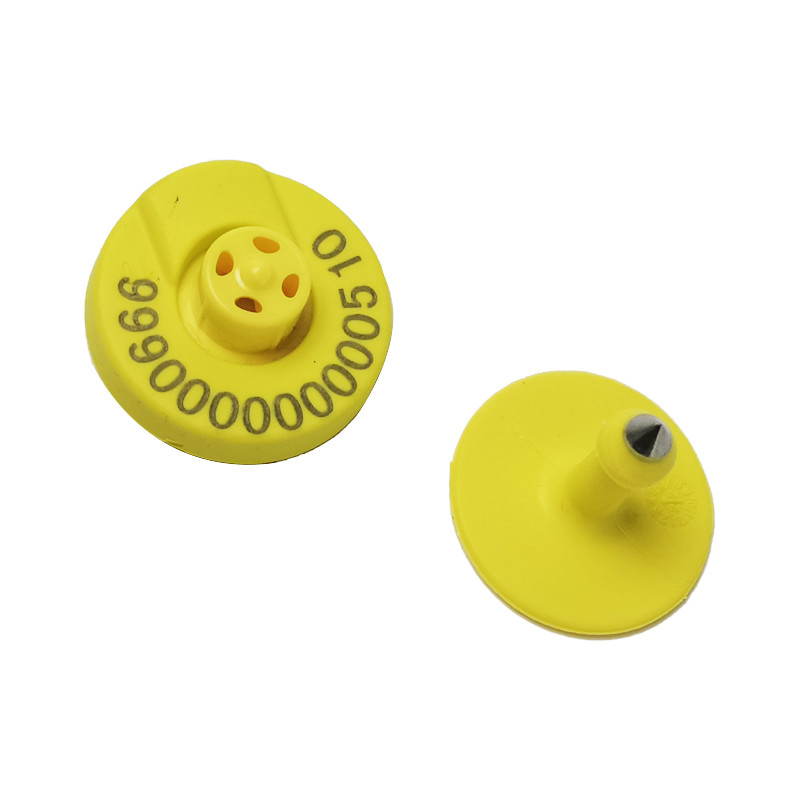 134.2 Khz Easy Yellow Electronic Ear Tags For Cattle